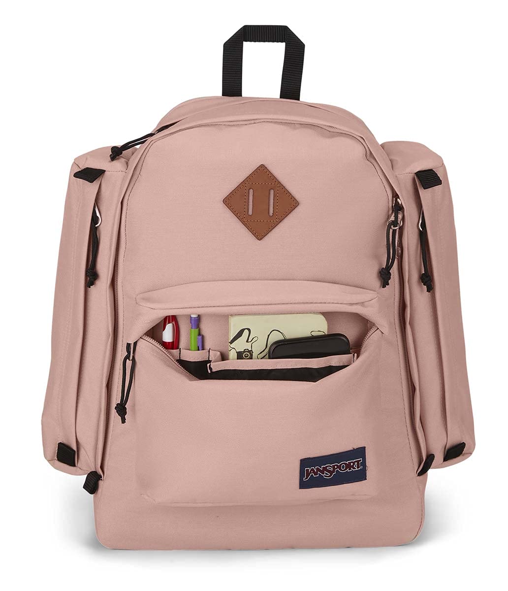 JanSport Field Pack Backpack 15-n Laptop Sleeve W/Leather Trim