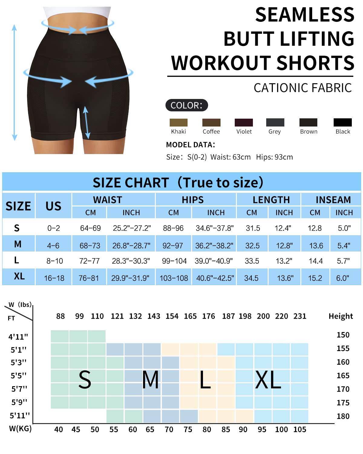 JANVUR Amplify Seamless Scrunch Butt Shorts for Women High Waisted Intensify butt lifting Workout Booty Shorts for Gym Yoga Biking Lilac S