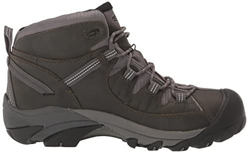 KEEN Men's Targhee 2 Mid Height Waterproof Hiking Boots, Steel Grey/Magnet, 12
