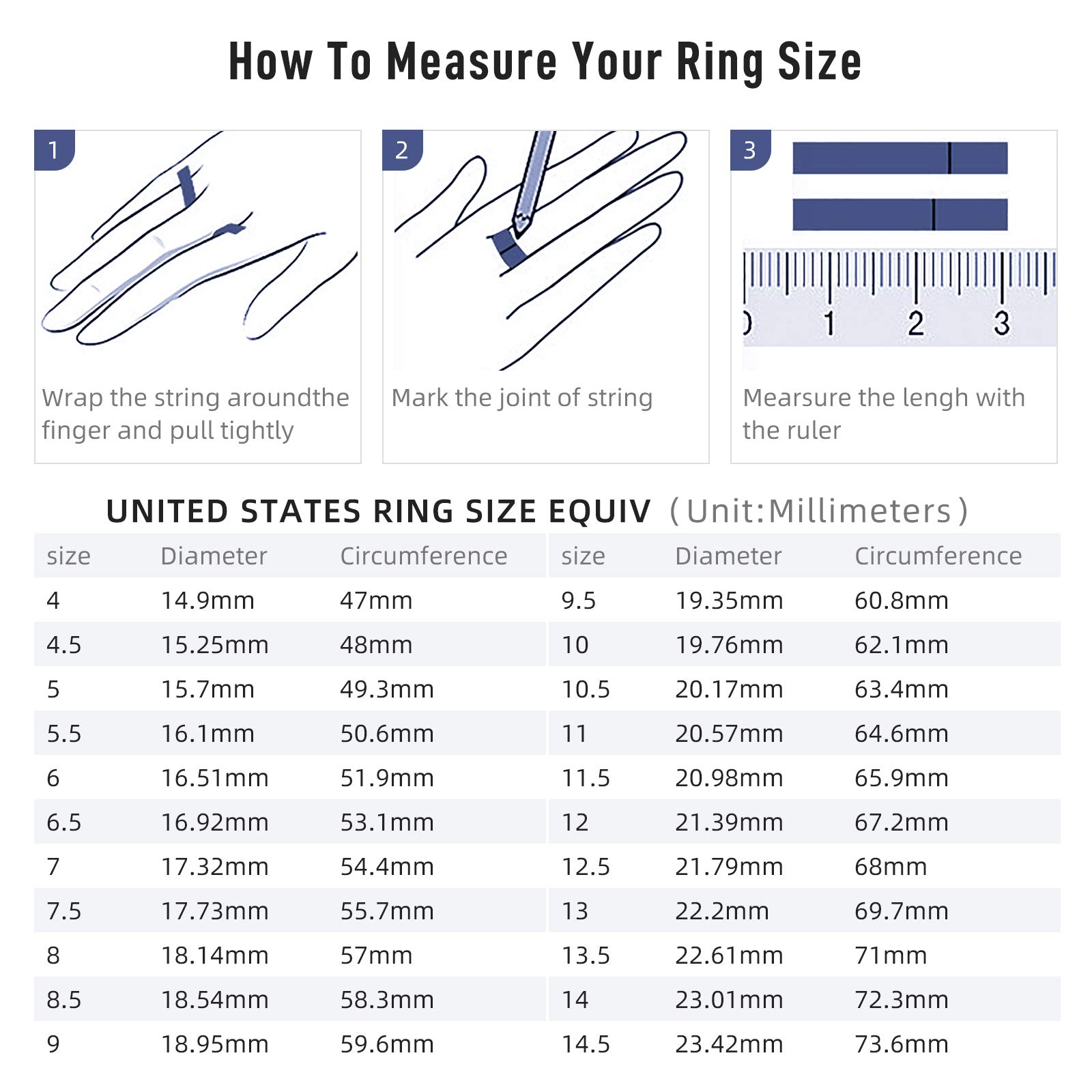 KAZITSAN 2mm Silver Stainless Steel Eternity Rings for Women Cubic Zirconia Engagement Wedding Band Size 5.5