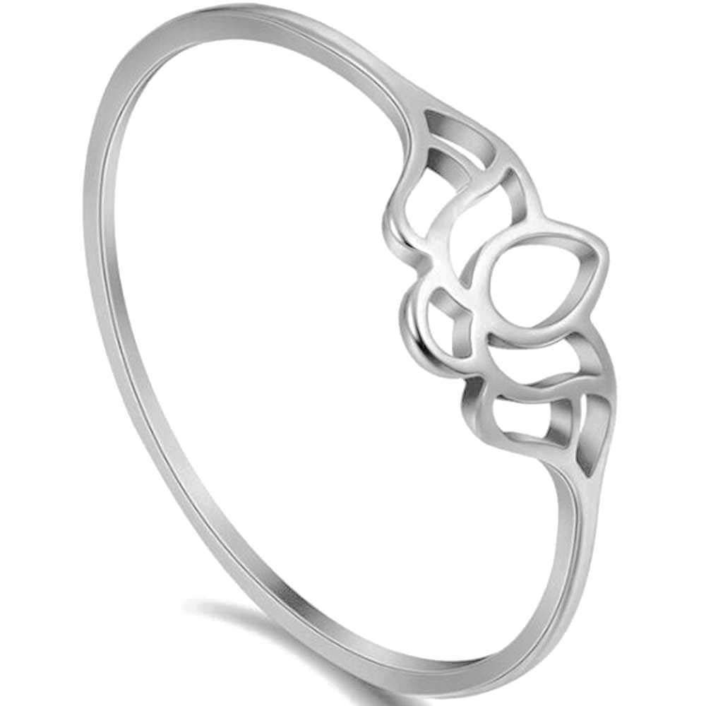 Jude Jewelers Stainless Steel Knotted Heart Crown Style Promise Anniversary Wedding Ring (Silver, 5)