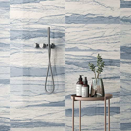 Ivy Hill Tile Macauba Indigo 1181 in x 2362 in Polished Porcelain Marble Look Floor and Wall Tile 1162 Sq Ft / Case 12X24 Case