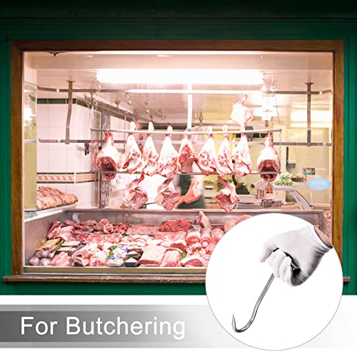 uxcell T-Handle Meat Boning Hook, Galvanized Curved T Hooks for Kitchen Butcher Shop Restaurant 12"(300mm)