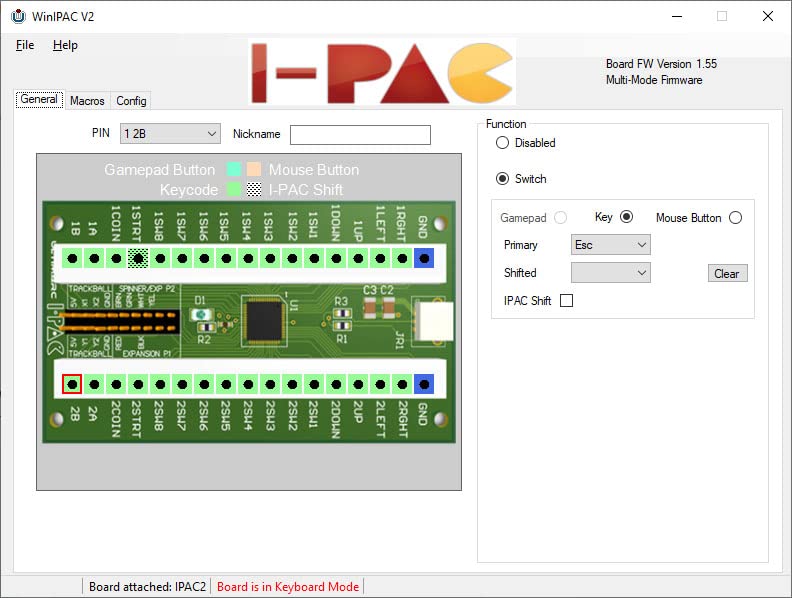 I-PAC 2 Arcade Game Controller Interface with USB Cable