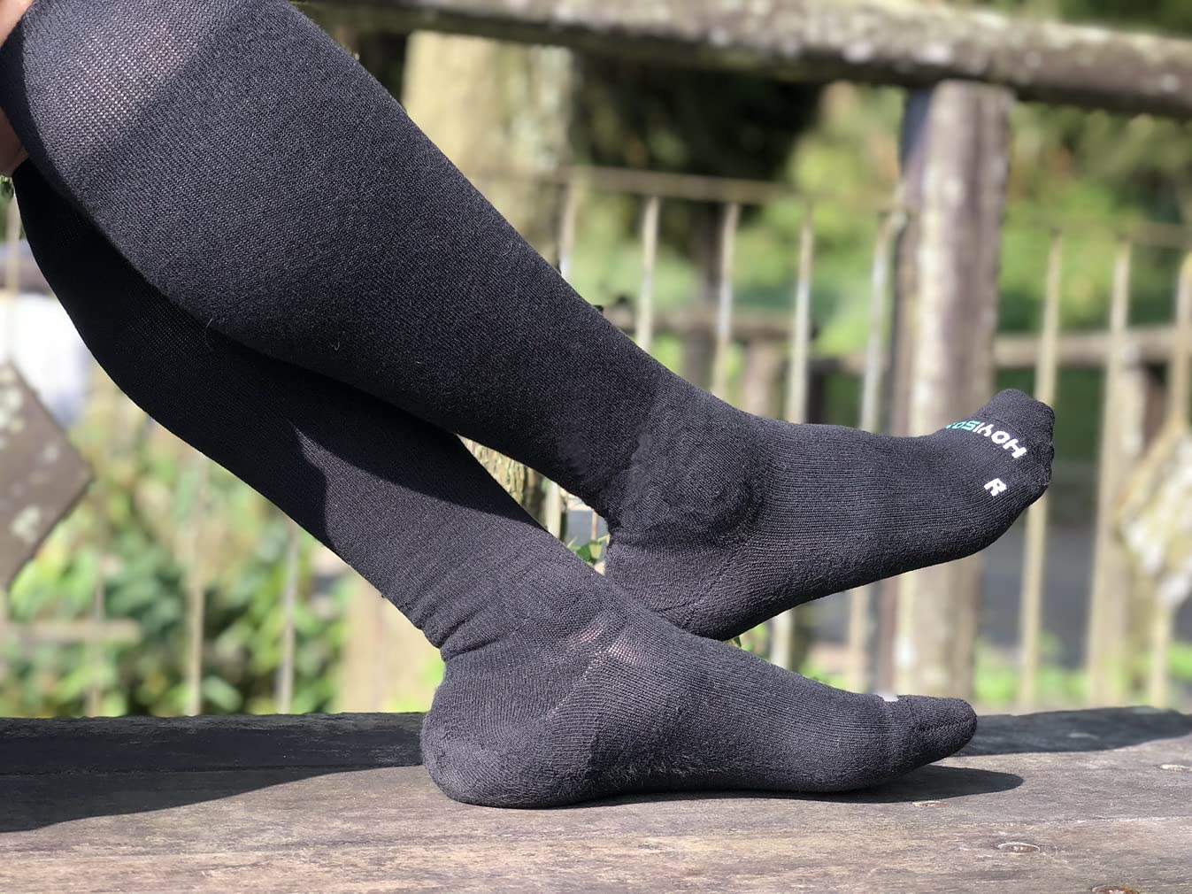 HOYISOX Big and Tall Compression Socks 20-30 mmHg, Comfortable Knee High Socks for Men and Women (as1, alpha, 3x_l, regular, regular, Black)