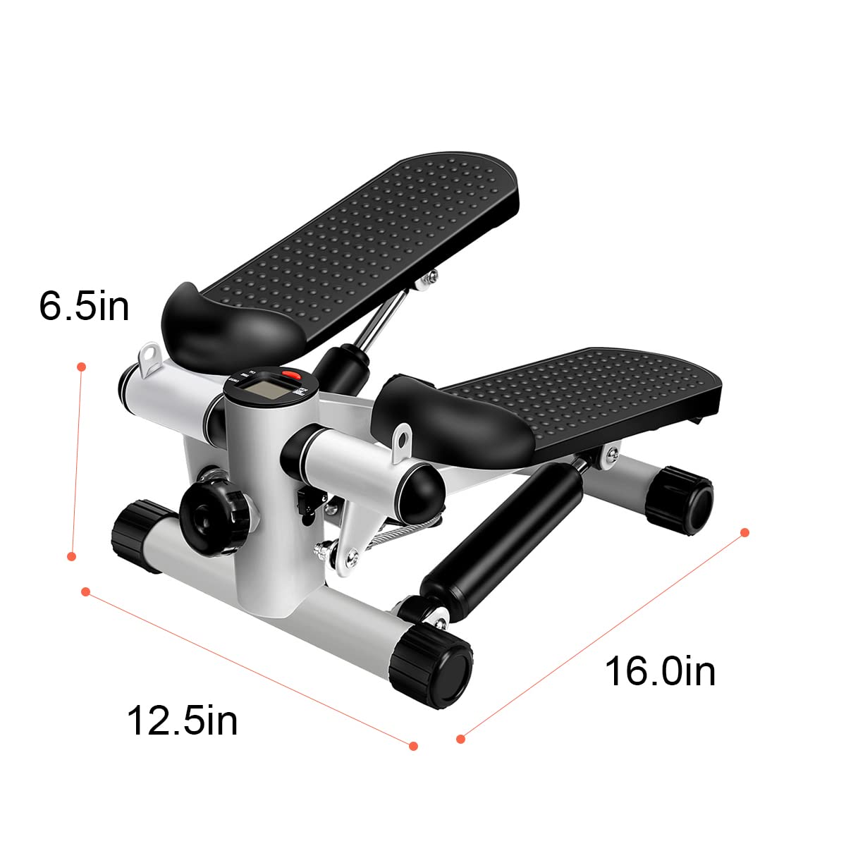 IRELOJ Mini Home Stepper with Training Computer, Endurance Training Home Fitness Equipment, Stepper with Resistance Band, 380 Pounds