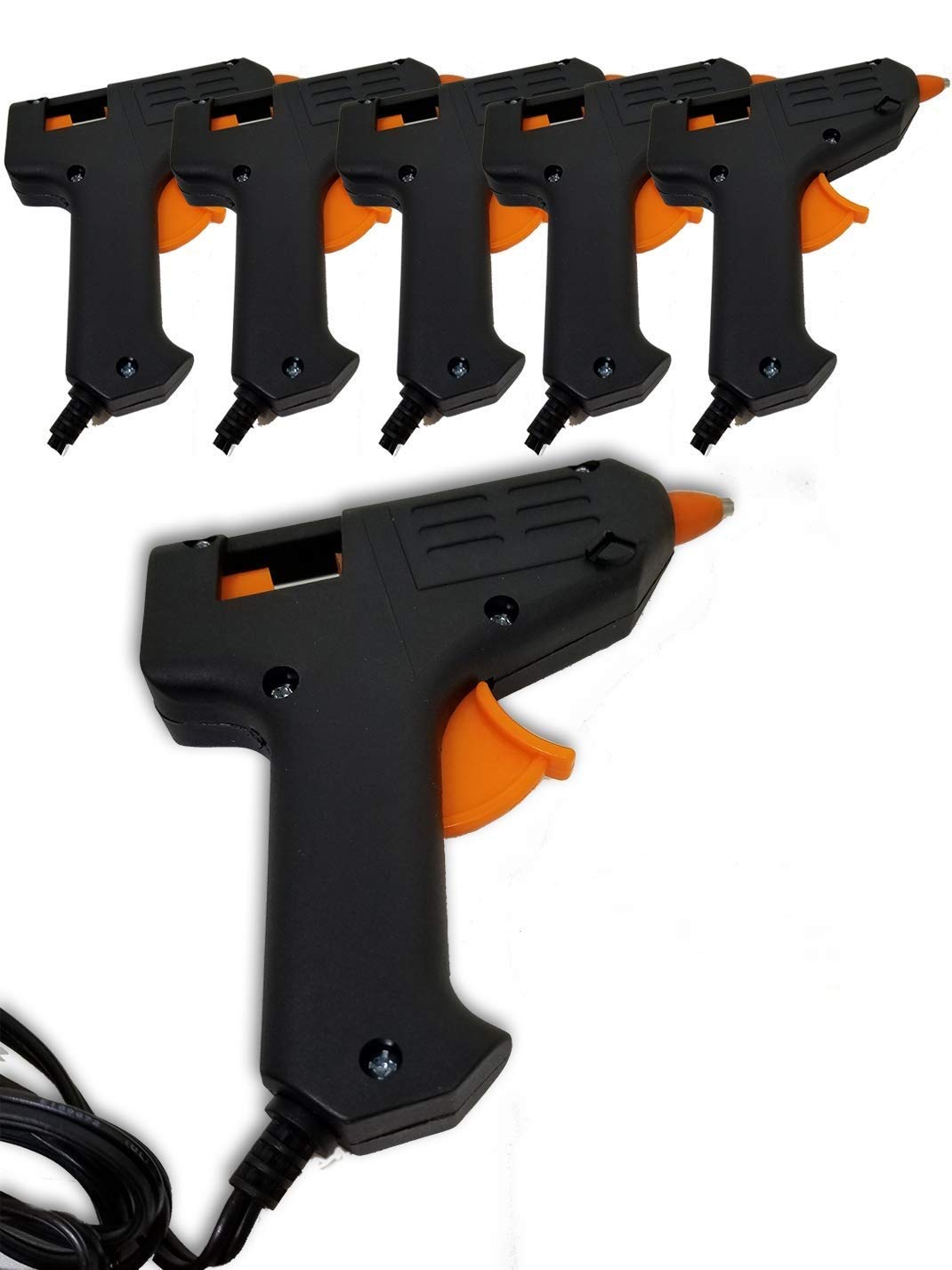Hot Melt Mini Glue Gun (6 pack) for Arts & Crafts, Schools & Repairs including 2 glue sticks each