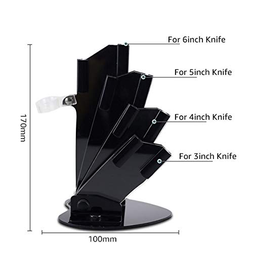 HOUKAI Kitchen Knife Set Ceramic Knife Set Piece with Fruit Peeler with Acrylic Stand with Peeler Ceramic Cutlery Stand Block Tool