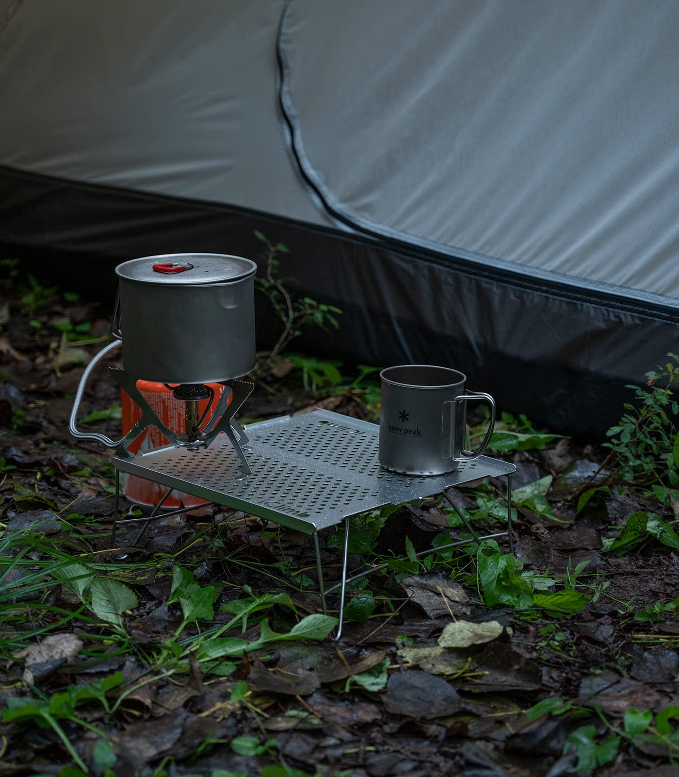 iClimb Mini Solo Folding Table Ultralight Compact for Backpacking Camping Hiking Beach Picnic (Silver, Mini)