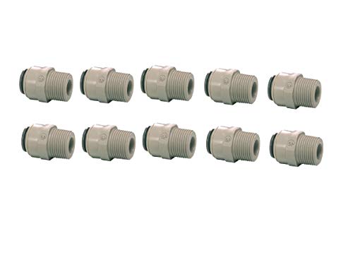 John Guest Male Connector 3/8 QC x 1/2 NPT 10 Pack