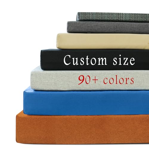 ROFIELTY Custom Size Bench Cushion for Indoor/Outdoor Patio Furniture/Window Seat90+ Colors to Choose from, 70D High-Resilience Foam Comfortable and Durable, Optional Piping,Disassembly Cleaning