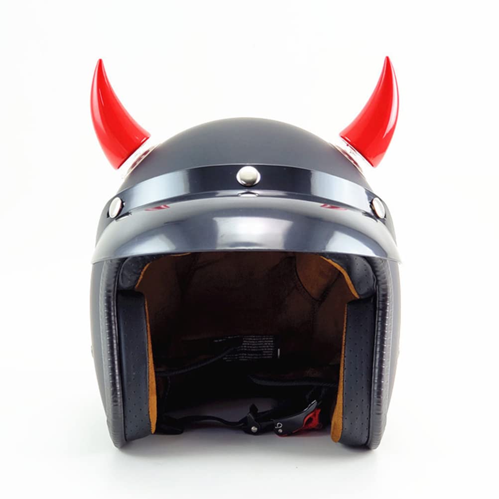 kekafu 2Pcs Motorcycle Helmet Decoration Sticker Waterproof Devil Horn Cool Devil's Horn with Suction Cups Car Helmet Accessory for Bicycle Helmet, Ski Helmet, Snowboard Helmet(Helmet Not Included)