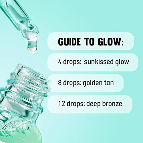 Isle of Paradise Self Tanning Drops, Medium (Golden Glow) - Vegan and Cruelty Free Self-Tan Drops, 1.01 Fl Oz