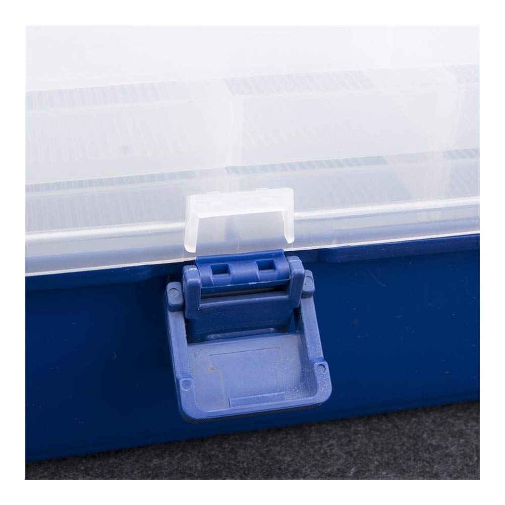 KOVOSCJ Fishing Tackle 3 Layer 301814CM Large Fishing Box Plastic Multifunctional Fishing Tackle Box Fishing Tool Case Storage Container (Color : Four Tiered Large)