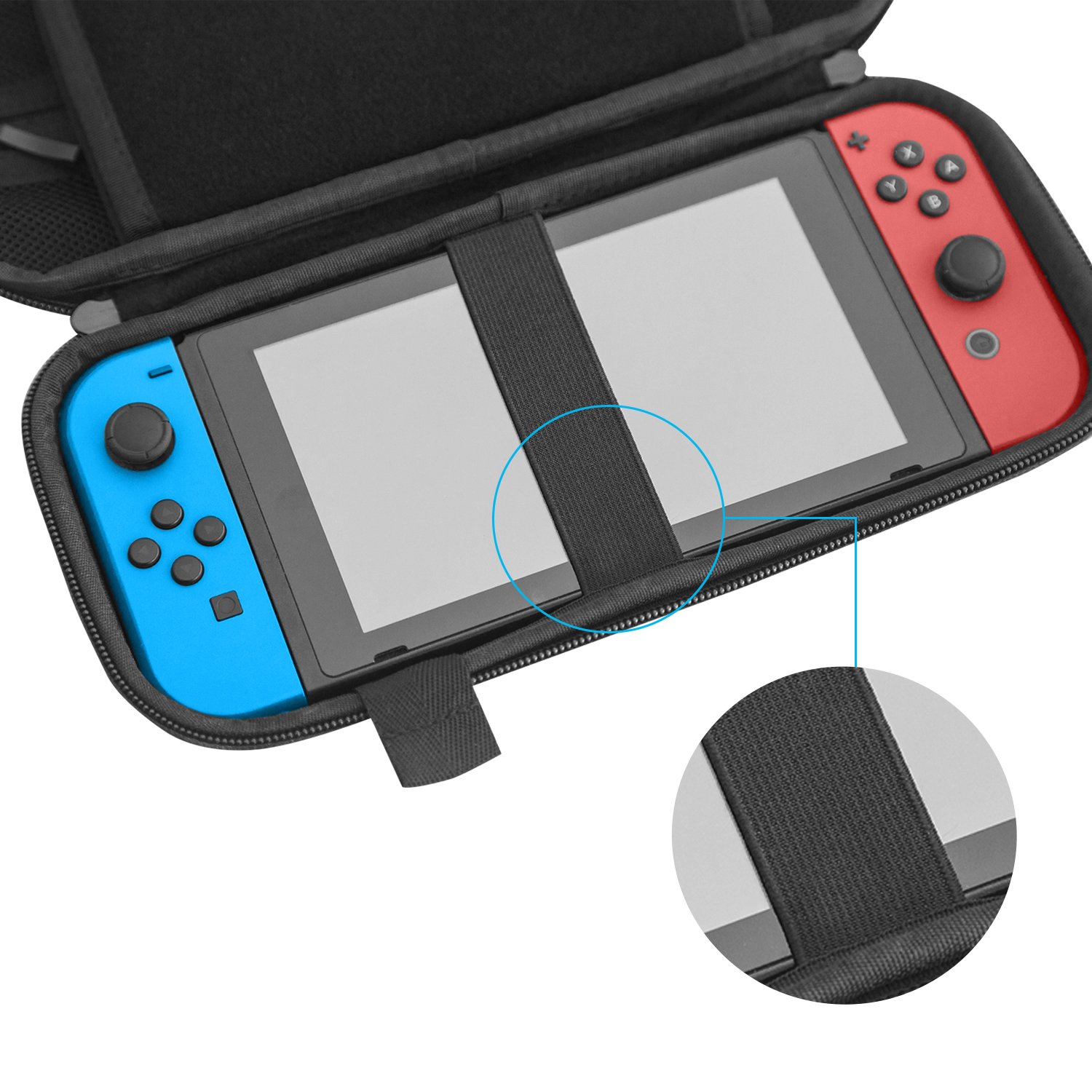 JETech Carrying Case for Switch 2017 Model with 20 Game Cartridge Holders, Black