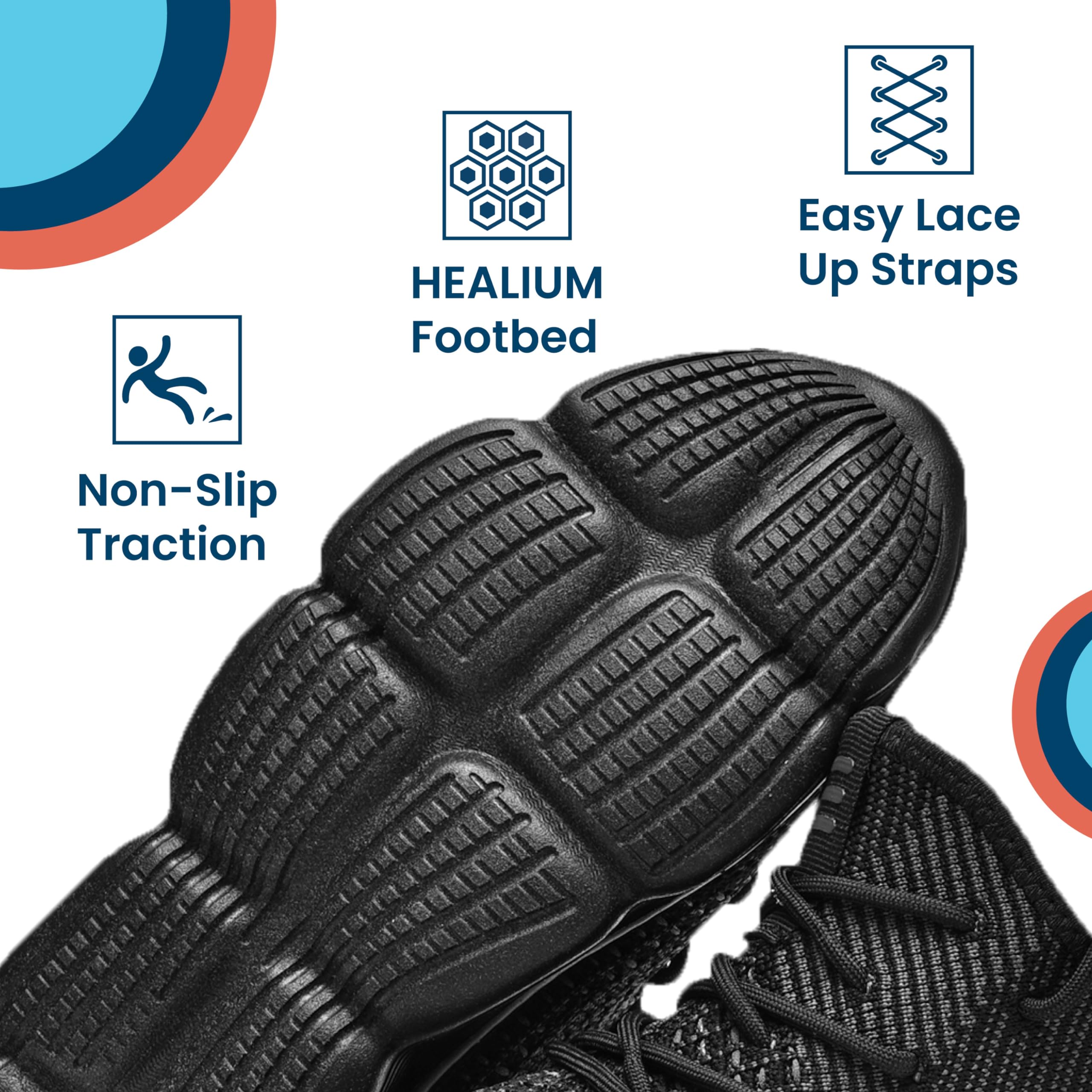 HUHV Flow 360 Ultra-Cloud Runner Unisex Shoes - Black Shadow, Size M 13 / W 16