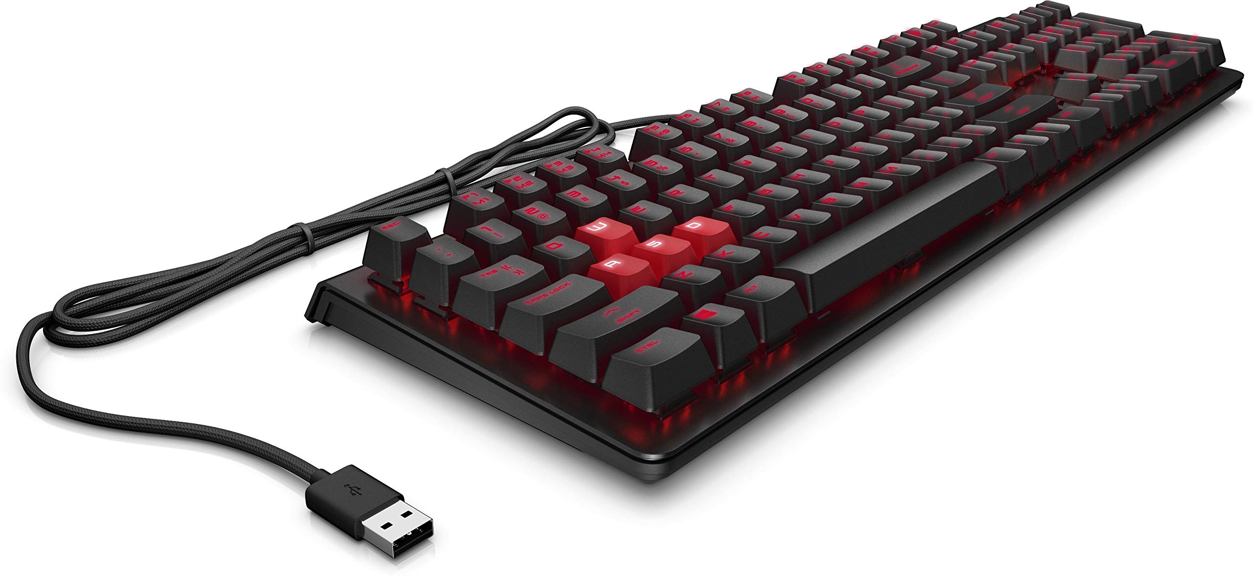 HP OMEN Encoder Customizable Mechanical Gaming Keyboard with Cherry MX Brown keys, Full N-Key Rollover, LED Backlit, USB (6YW75AA) (6YW75AA#ABA)