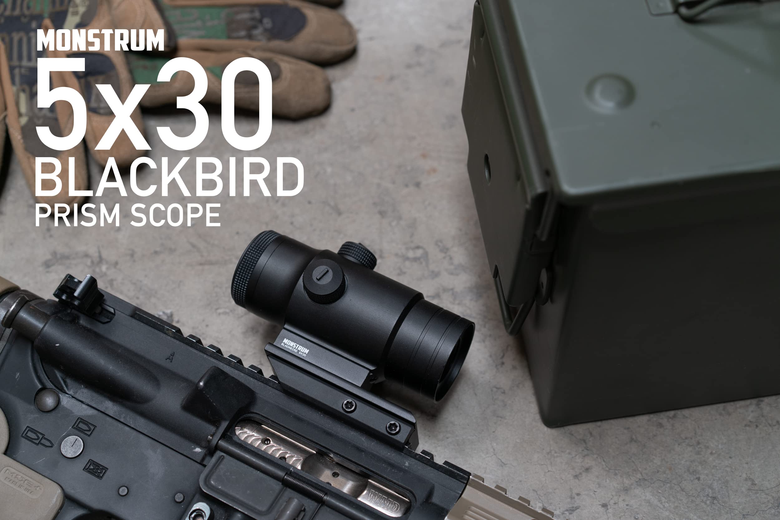 Monstrum Blackbird 5X Prism Scope | Black