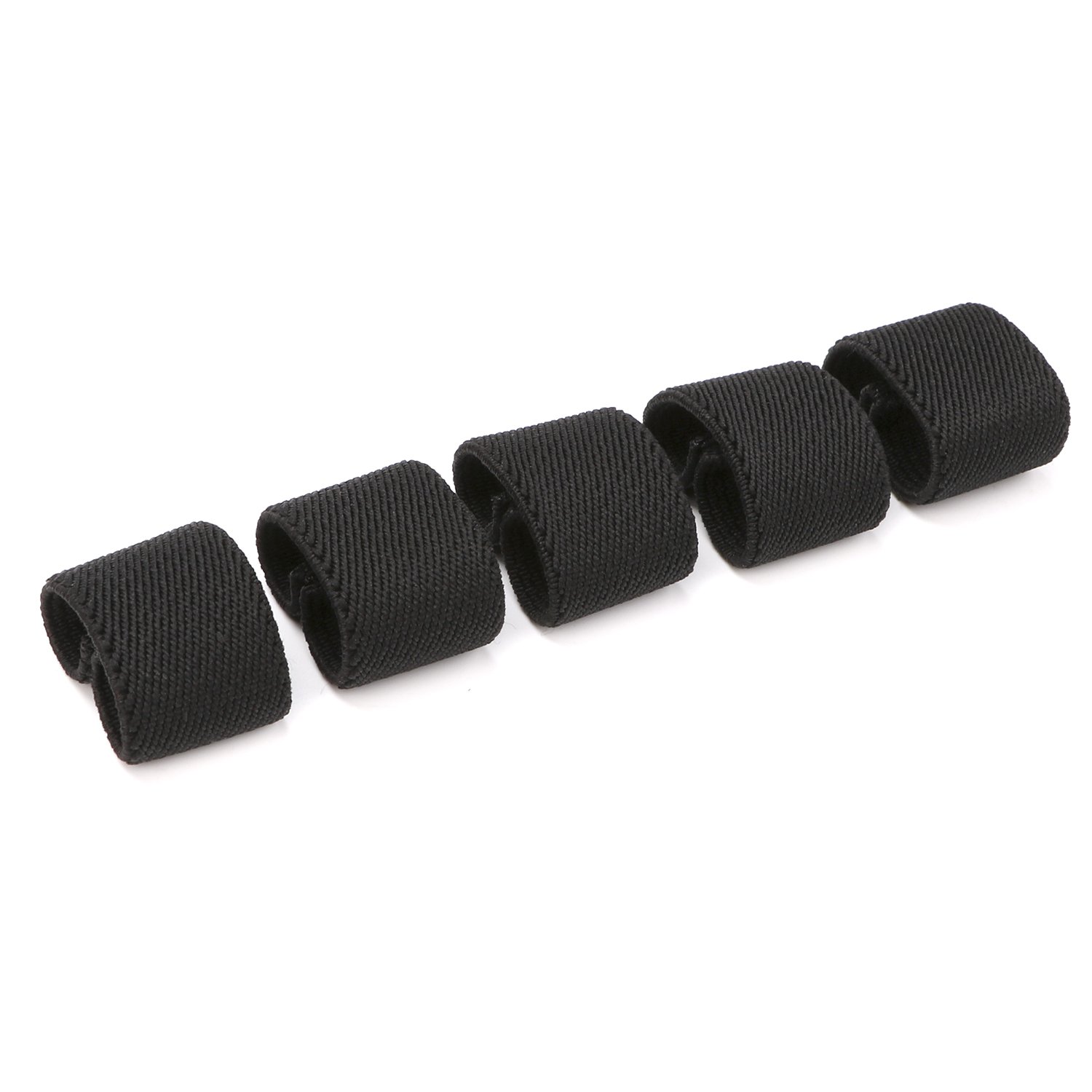 JASGOOD Nylon Canvas Web Belt Elastic Loop Keeper for 1.5inch Wide Belt 5 of Set(1.5 Inch Wide,Black)