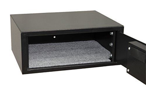Honeywell Safes & Door Locks - Hotel Room Style Safe Box with Digital Lock - Fits 17" Laptop - LED Display Panel - Low Profile Steel Security Personal Safe for Money - 1.14 Cubic Feet - Black - 5105DS
