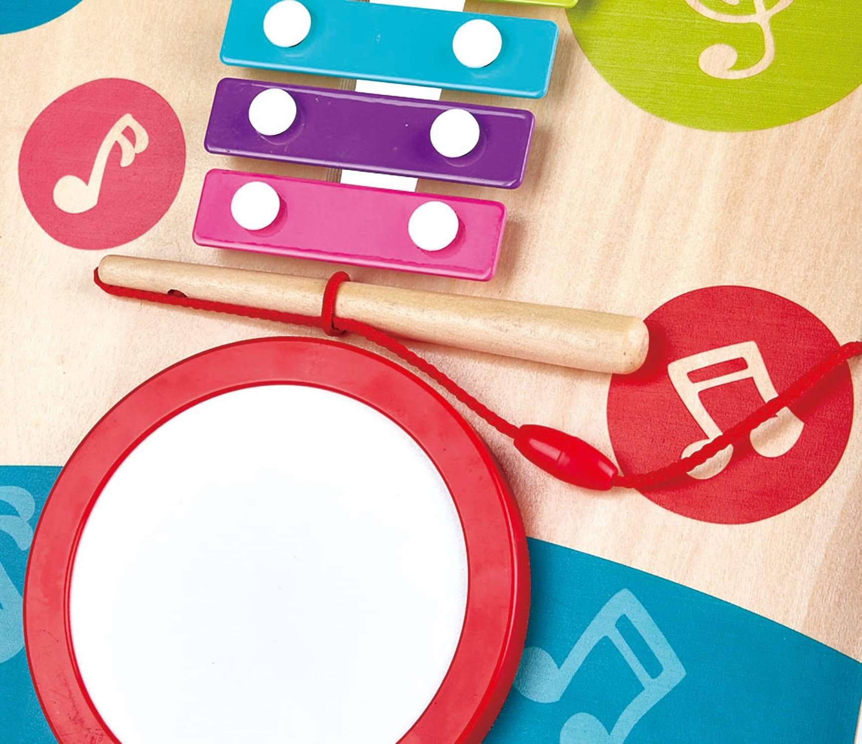 Hape Wooden Push and Pull Music Learning Walker| Multiple Activities Center for Toddlers Ages 10 Months and Up