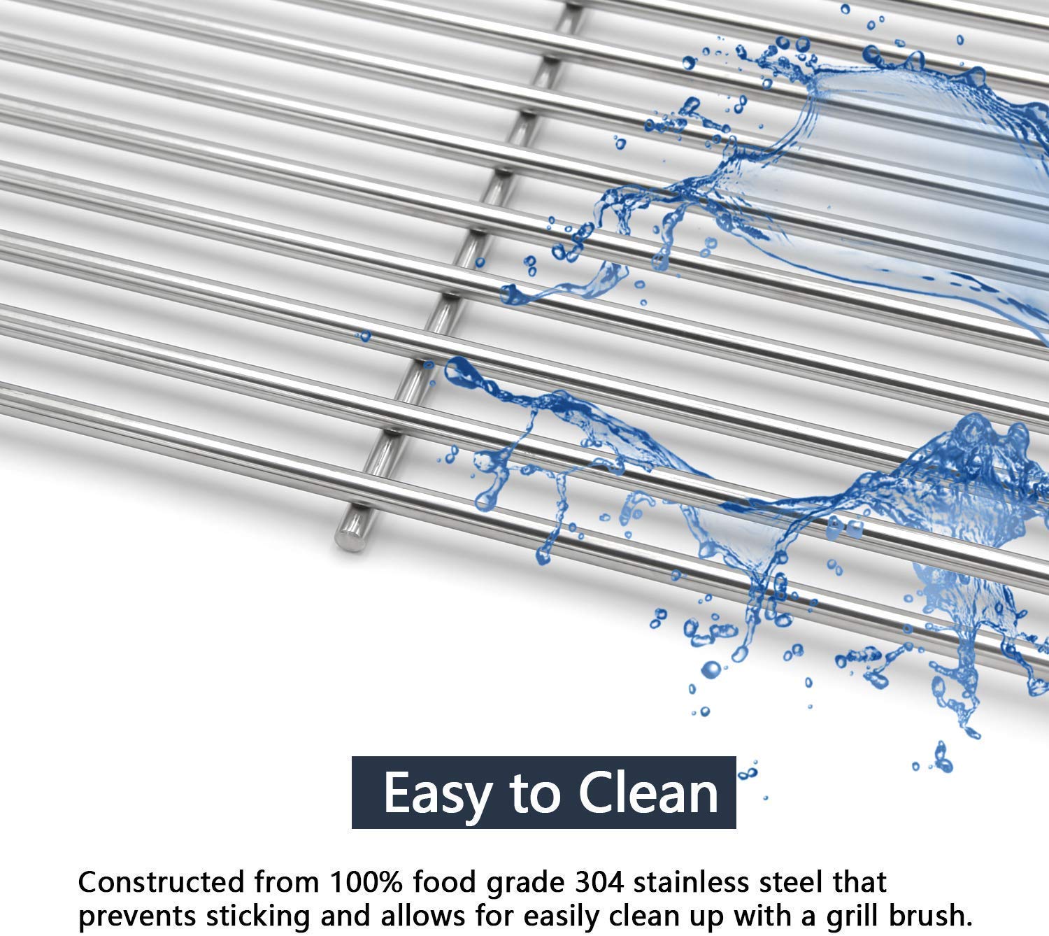 Hongso 19 1/4" SUS304 Stainless Steel Cooking Grid for Gas Grill Brinkmann, Charmglow, Costco, Jenn Air, Members Mark, Nexgrill, Perfect Flame and Other Grill Grates Replacement, 3 pieces SCI1S3