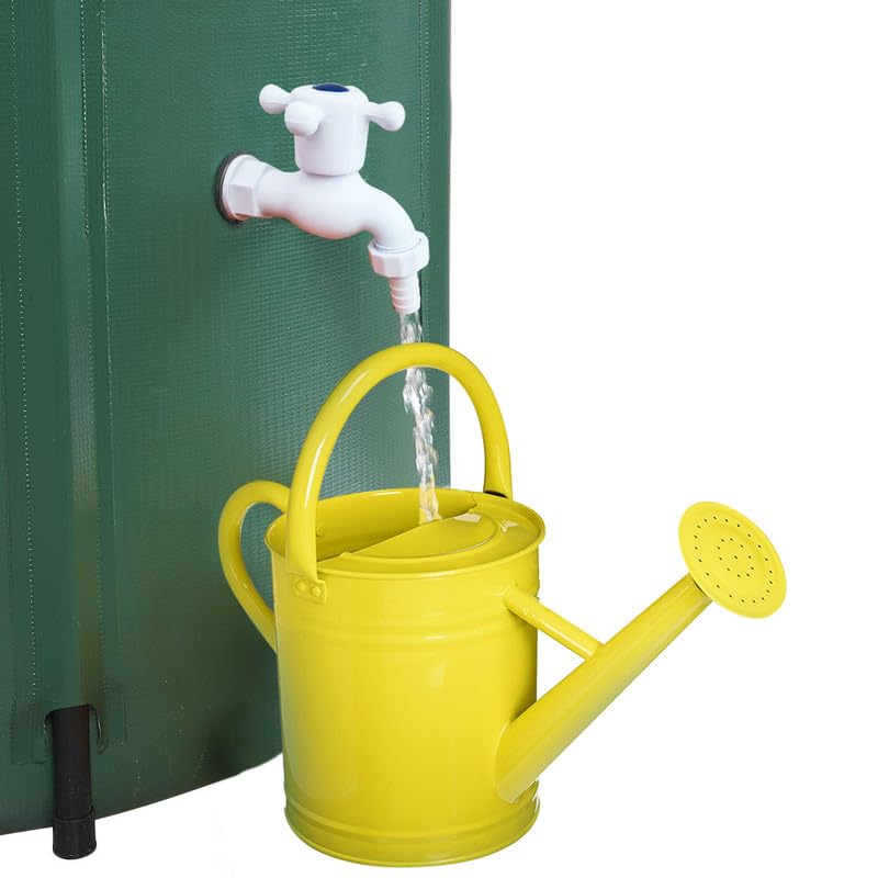 HOMJESTIC 100 Gallon Foldable Rain Barrel, Collapsible Tank Water Storage Container Water Collector with Spigot Filter