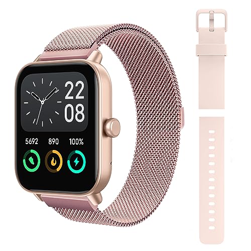TMHAI Smart Watch for Women Men, with Bluetooth Calling Alexa Built-in, 1.8" HD Screen Smartwatch with Blood Oxygen Heart Rate Sleep Monitor, 100 Sports Modes for iPhone Android Phones