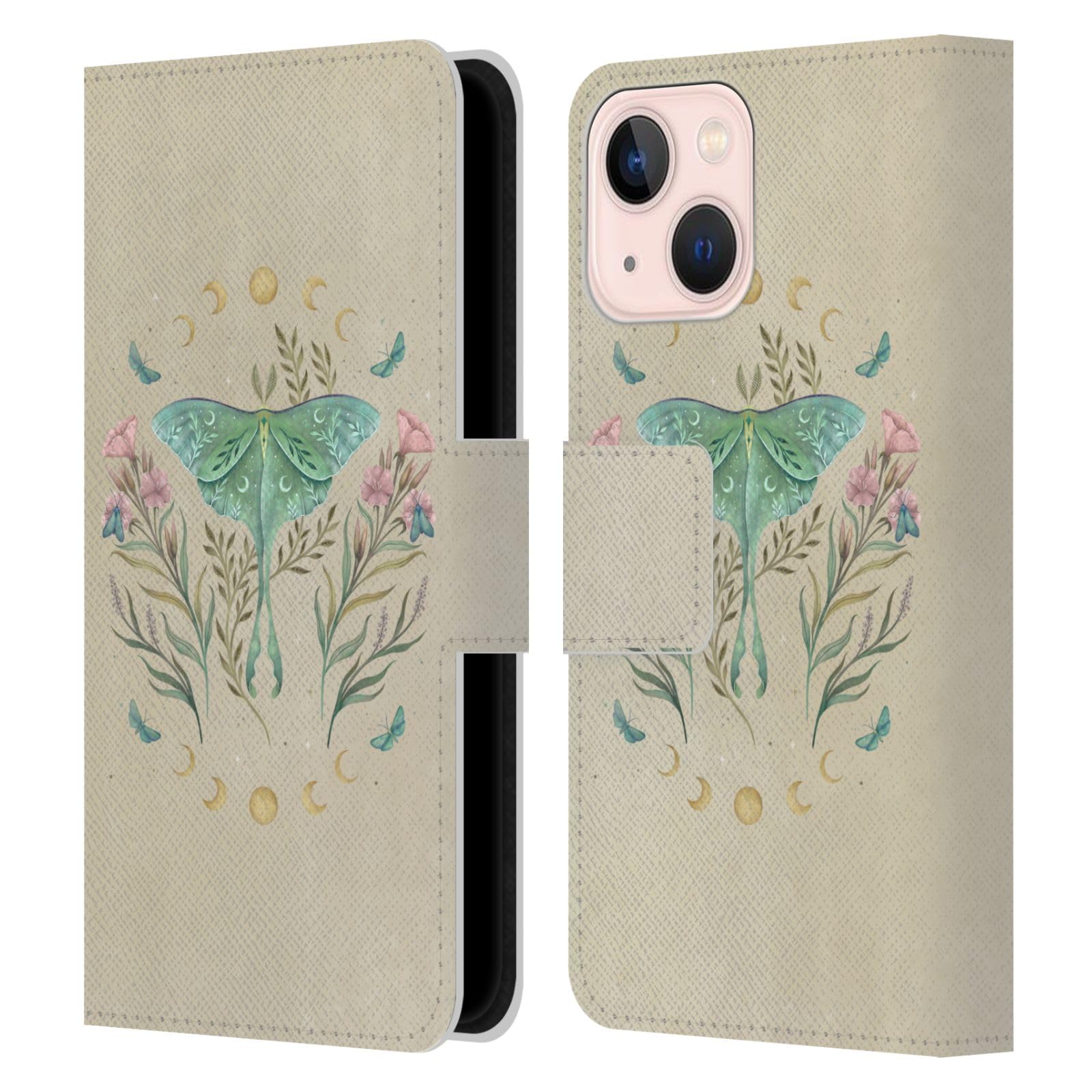 Head Case Designs Officially Licensed Episodic Drawing Luna and Forester Vintage Illustration Animals Leather Book Wallet Case Cover Compatible with Apple iPhone 13 Mini