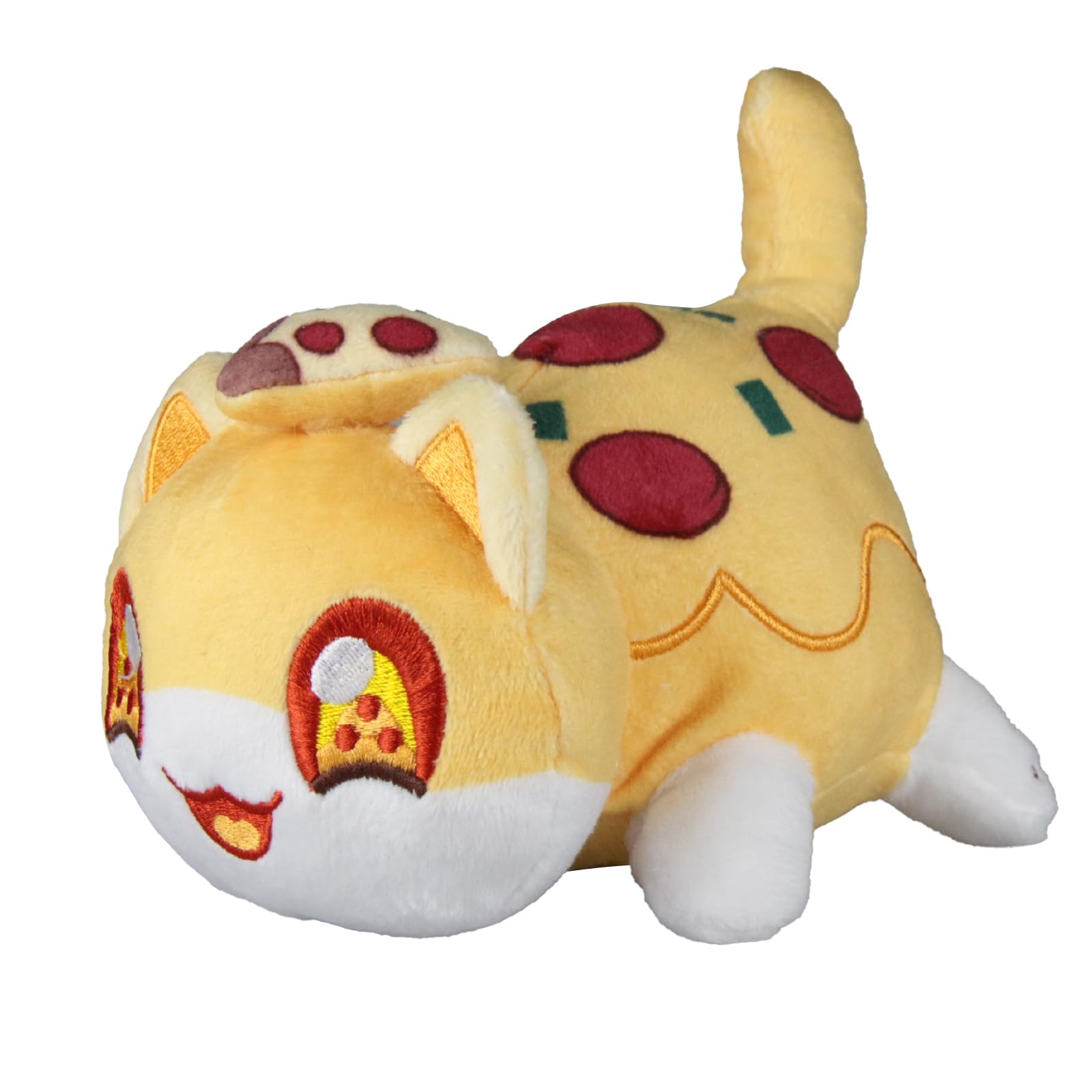 Womise Cat Plush Mee-Meow Toy,Cat Food Plushies Cat, Cute Anime Cartoon Cat Stuffed Animal Figure Toy Plush Pillow Gift for Kids and Festival Gift (Pizza Cat)