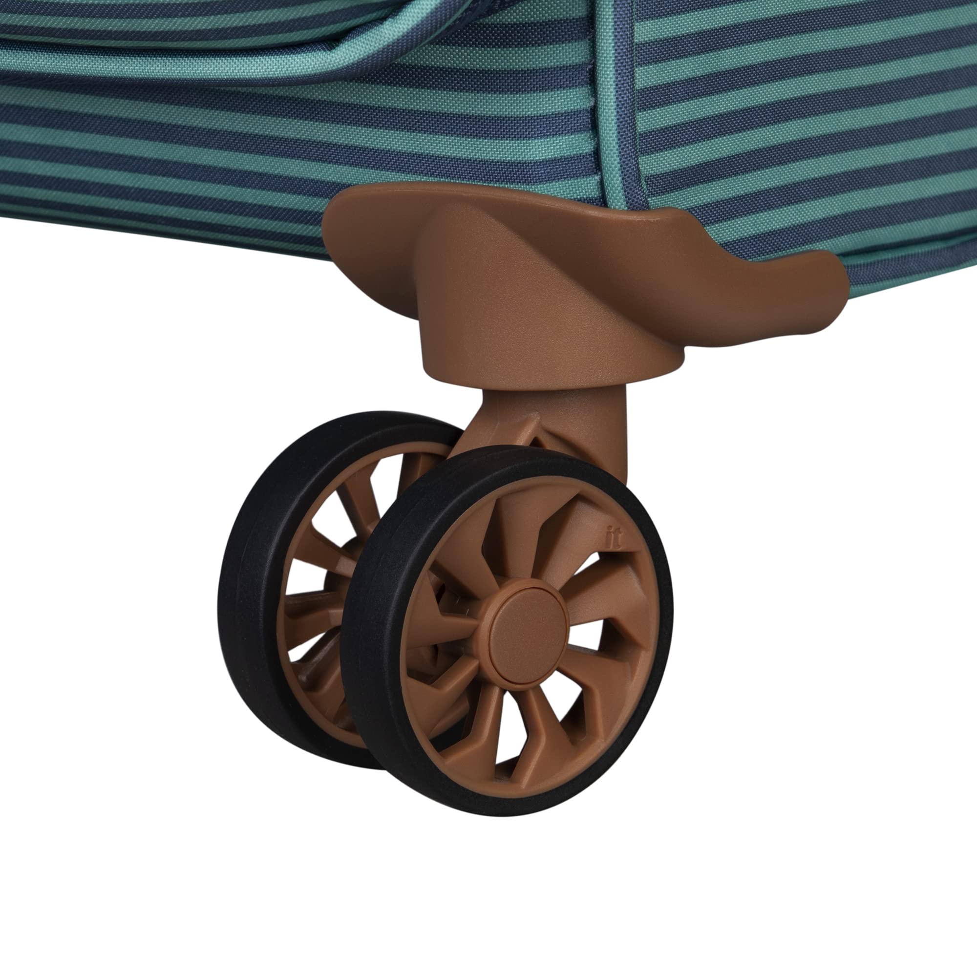 it luggage Beach Stripes 4 Piece Softside 8 Wheel Spinner, Teal, 4 Pc Set