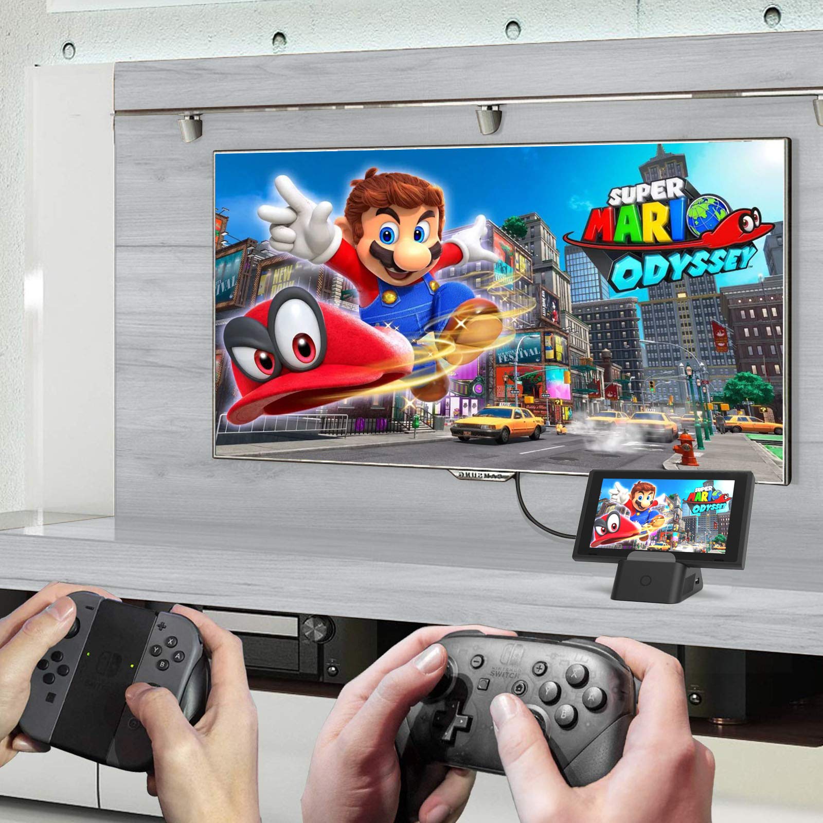 KSW KINGDO Charger Dock Station Compatible with Nintendo Switch, TV Adapter, Portable Charging Stand with USB Ports, TV Dock Station with HDMI Cable Compatible with Nintendo Switch