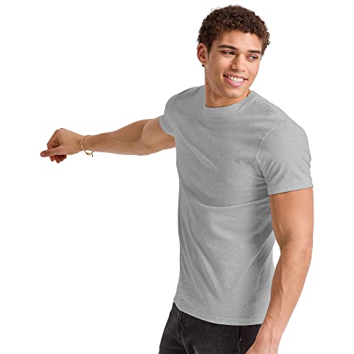 Hanes Originals Lightweight, Crewneck T-Shirts for Men, Tri-Blend Tee, Tall Sizes, Silverstone PE Heather