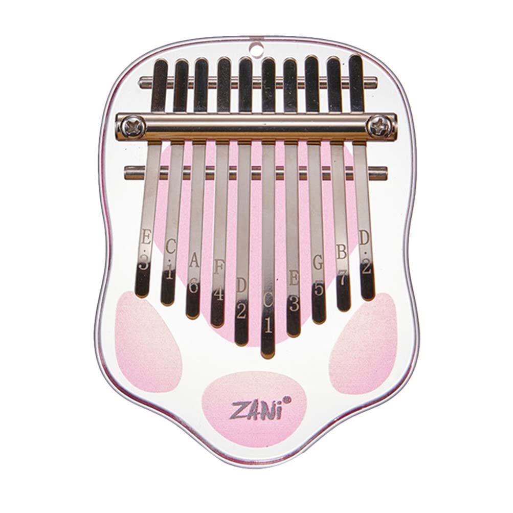 Kalimba 10 Keys Thumb Piano Acrylic Mbira Finger Piano with Tuning Hammer Musical Instruments for Beginners FARUTA