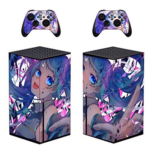 KAJAL MANI X-box-One-Series X Console Vinyl Skin Decal Stickers for X-box-One-Series X Controller Skin Anime Miku Singer