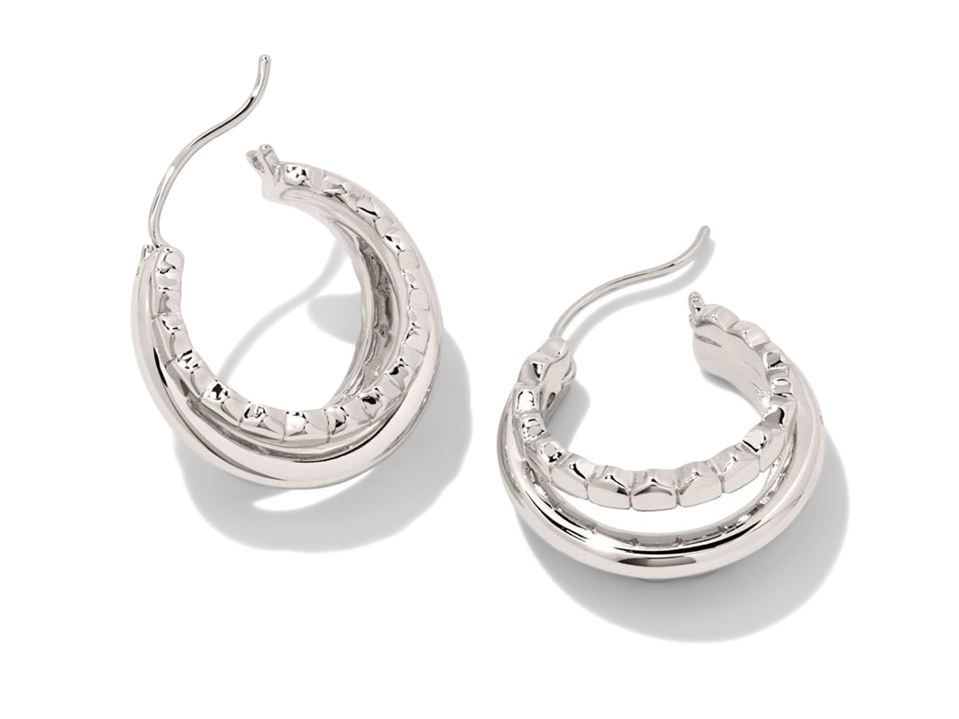 Kendra Scott Quinn Huggie Earrings Silver One Size