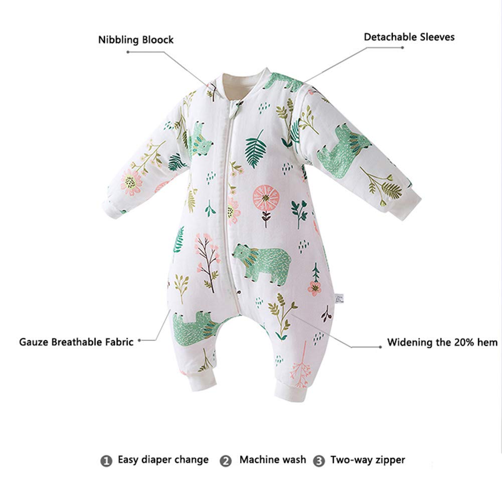 Happy Cherry Baby Winter Coverall One Piece Cute Cartoon Cotton Sleeping Sack