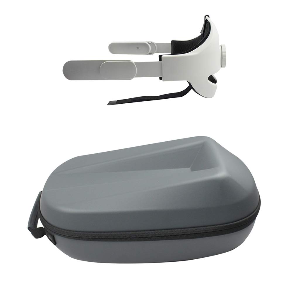 Just E Joy Adjustable Reduce Pressure Head Strap for Oculus Quest 2, Elite Strap with Carrying Case for Enhanced Comfort and Playtime in VR
