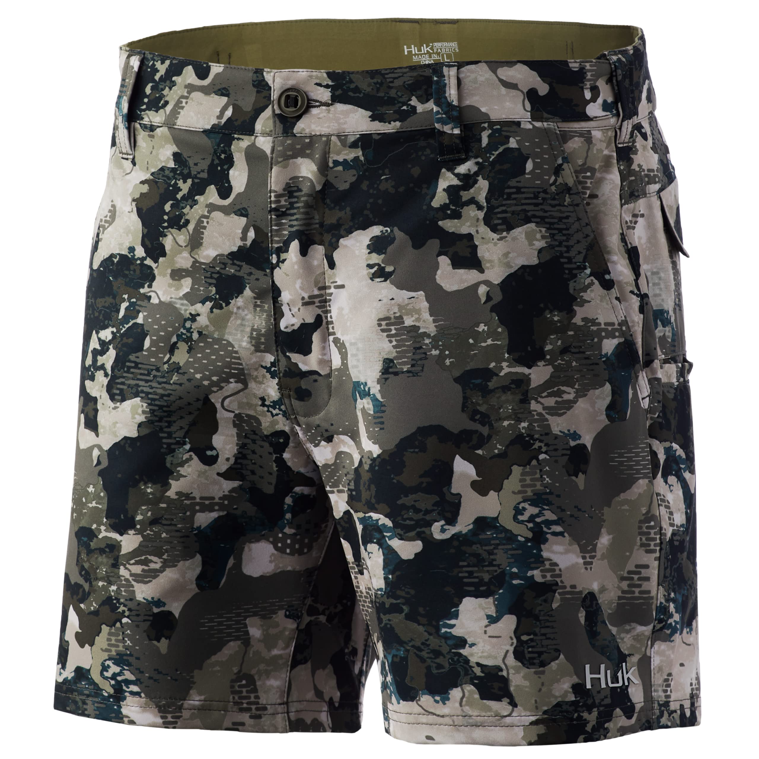 HUK Men's Lowcountry 6" Performance Fishing Shorts, Hannibal Bank, Small