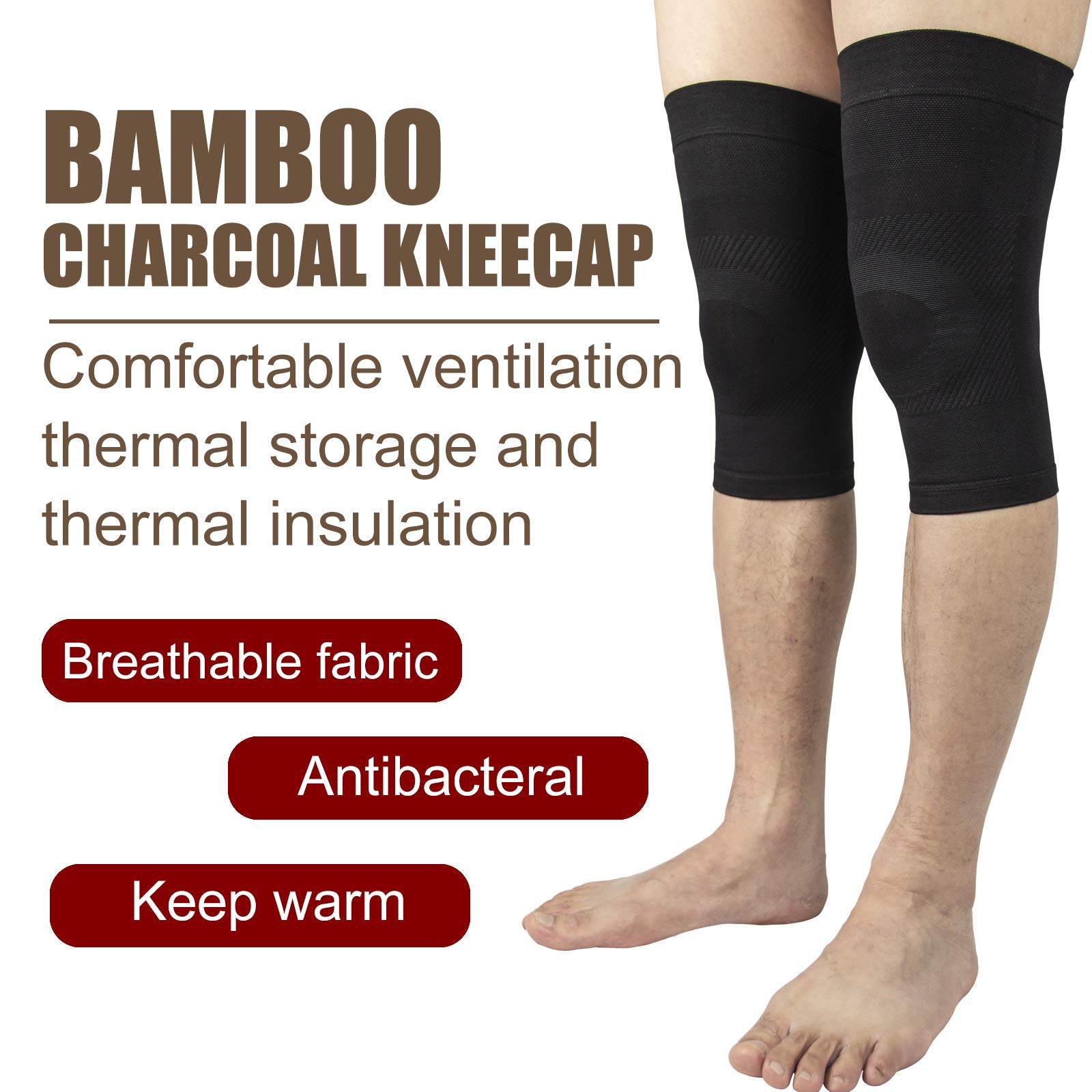 Knee Sleeves, 1 Pair, Could Be Worn Under Pants, Lightweight Knee Compression Sleeves for Men Women, Knee Brace Support for Joint Pain Relief, Arthritis, ACL, MCL, Sports, Injury Recovery, Black 3XL