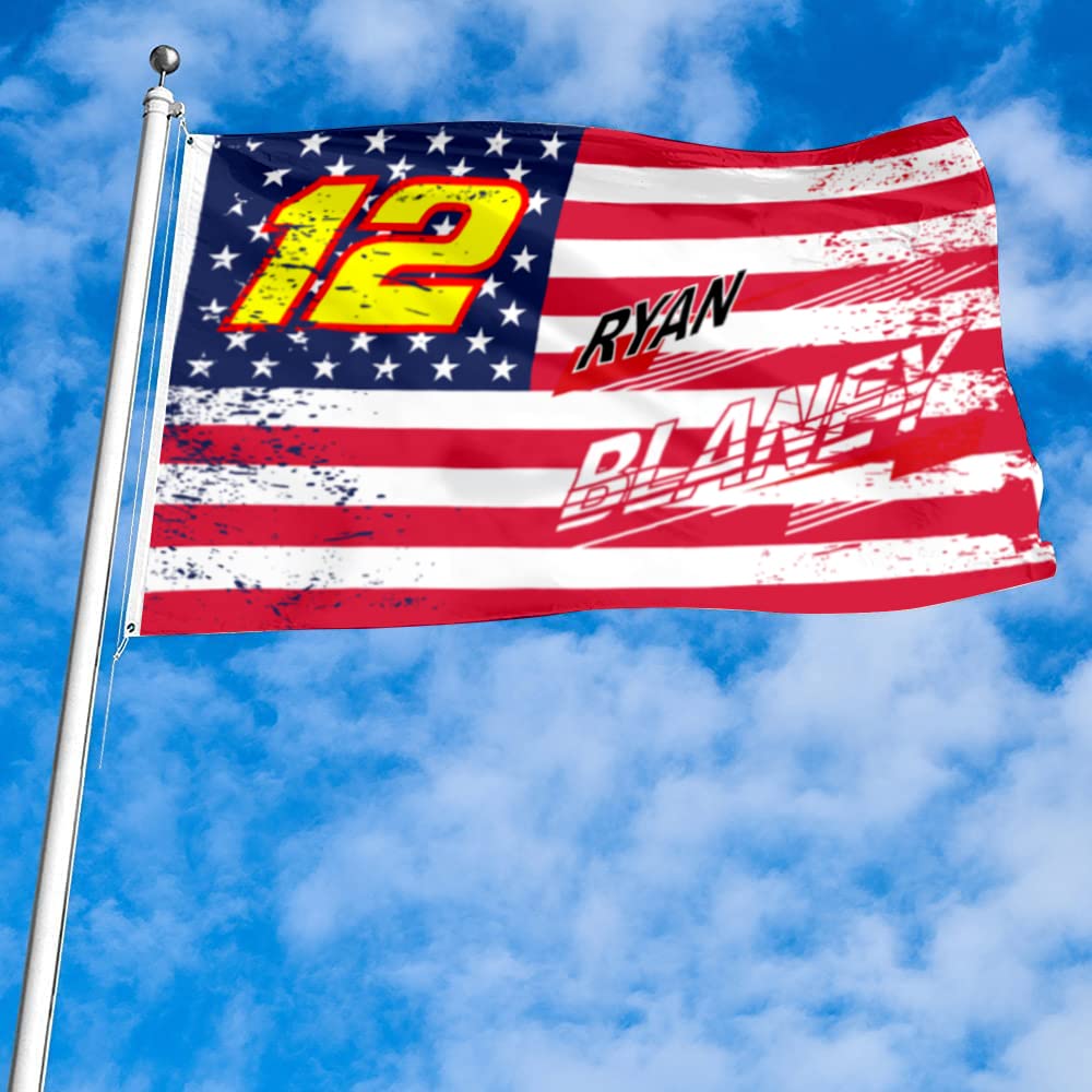 Hiuynn checked flag Ryan Blaney #12 House Garden Lawn Indoor Outdoor Flag 3x5Feet decor