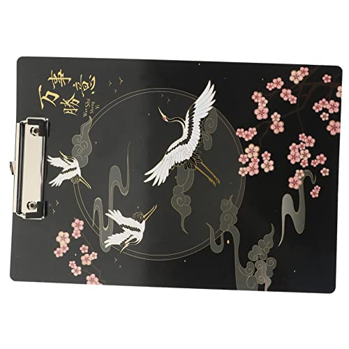 Tofficu 3pcs Acrylic Sheet Nurses Clipboards Paper Clip Holder Hardboard Clipboard Exam Paper Clips A4 File Folder Lightweight Clipboard Black Plate Clamp Multifunction Office Clipboard