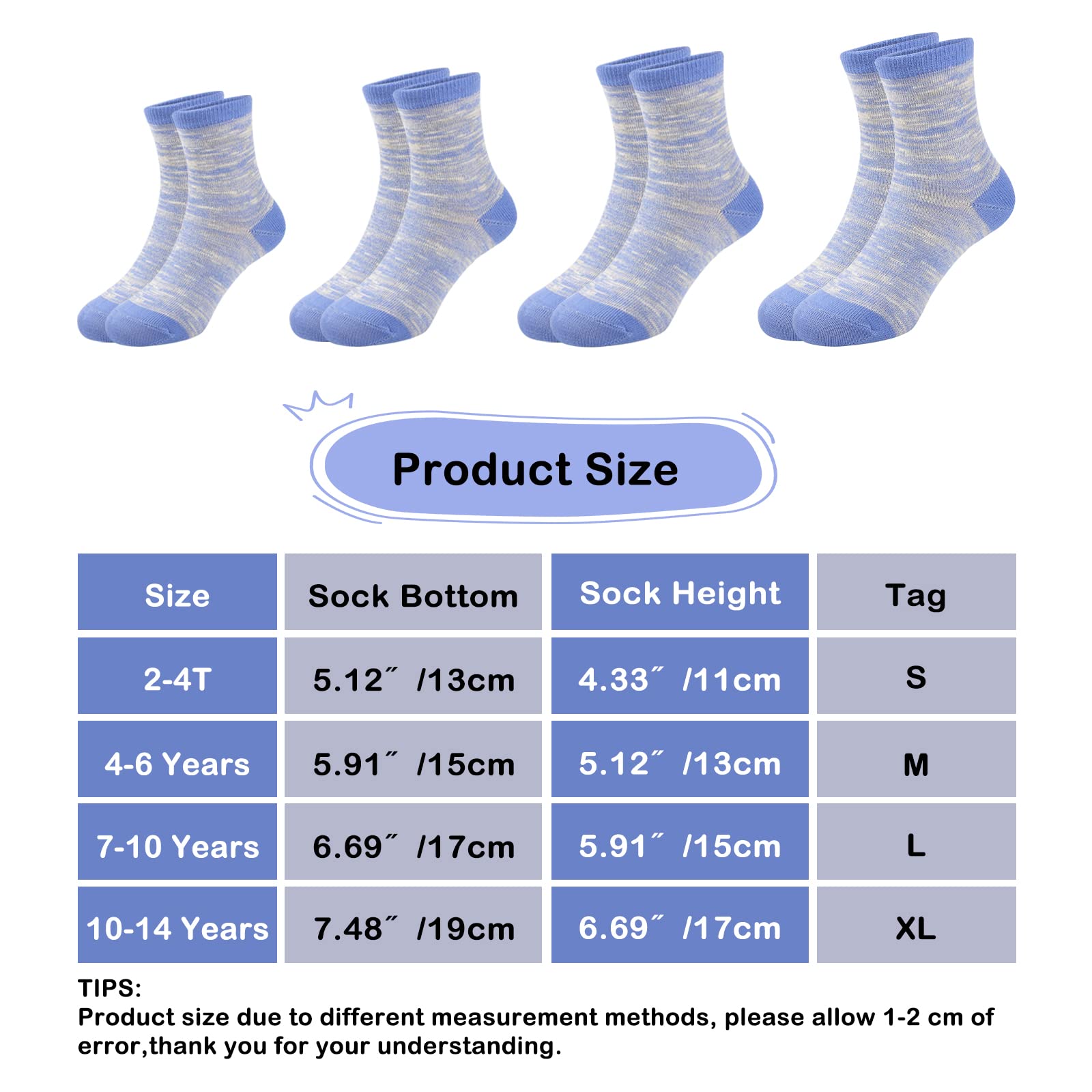 KEREDA Boys Girls Ankle Socks 12 Pairs Kids Half Cushion Quarter Socks 10-14 Y Multicolor04