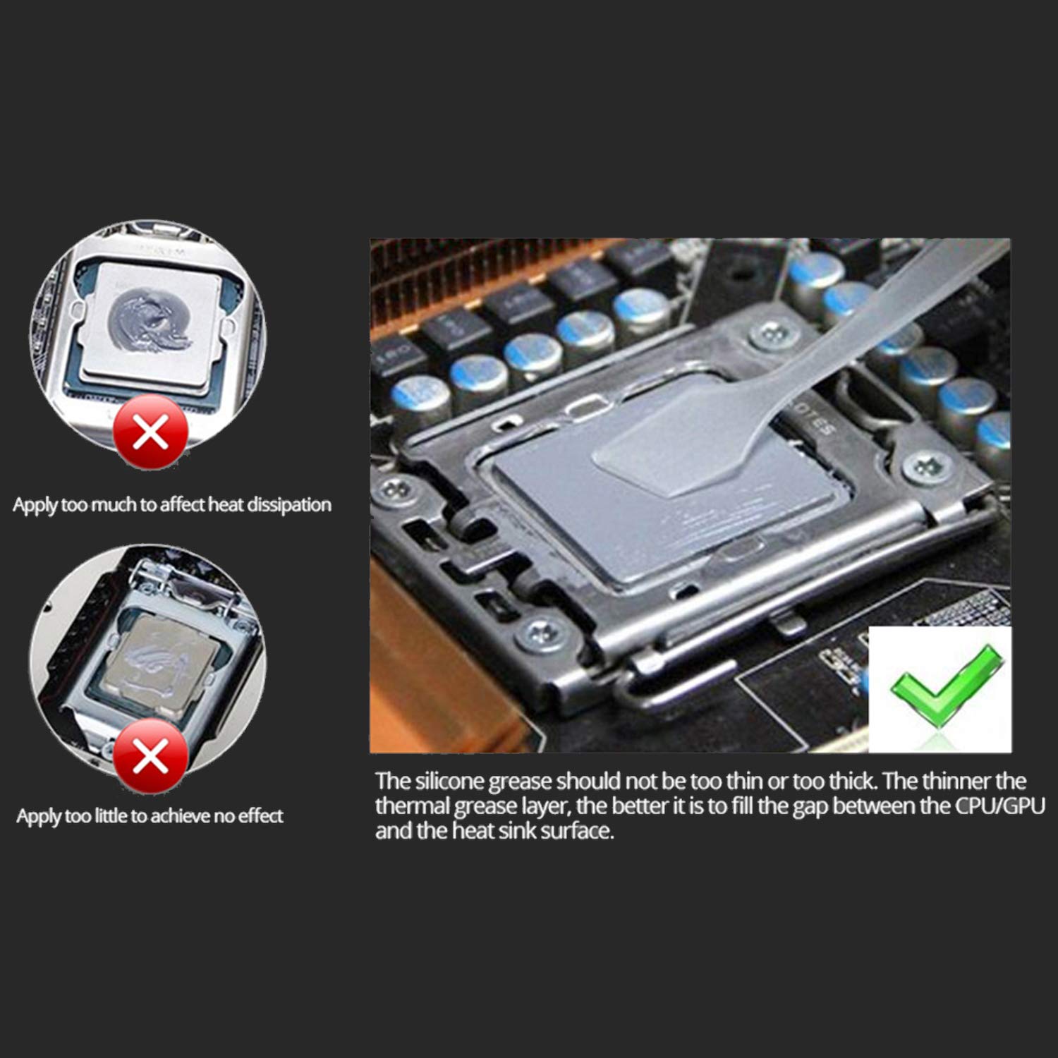 HY-P13 Thermal Paste Kit, Thermal Conductivity 13.4W/mK, High Performance Thermal Compound Carbon Based Heatsink Paste, Thermal Cooling Compound for SSD CPU GPU LED All Coolers