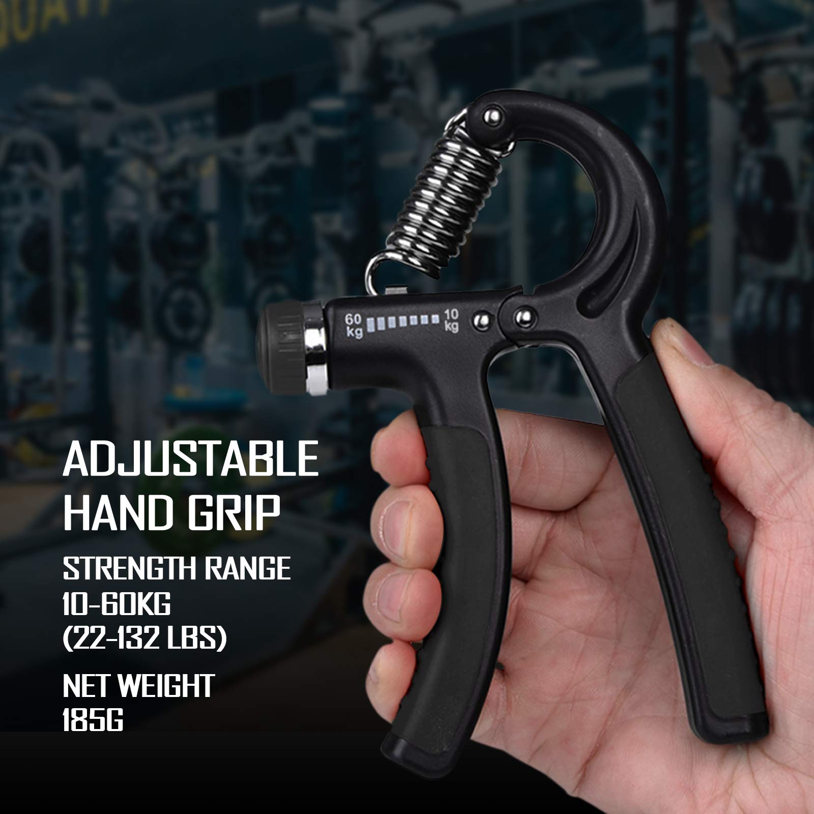 HOONSO 2 Pack Hand Grip Exerciser Strengthener Wrist Strength Trainer Adjustable Resistance 22~132 lbs for Hand Exerciser
