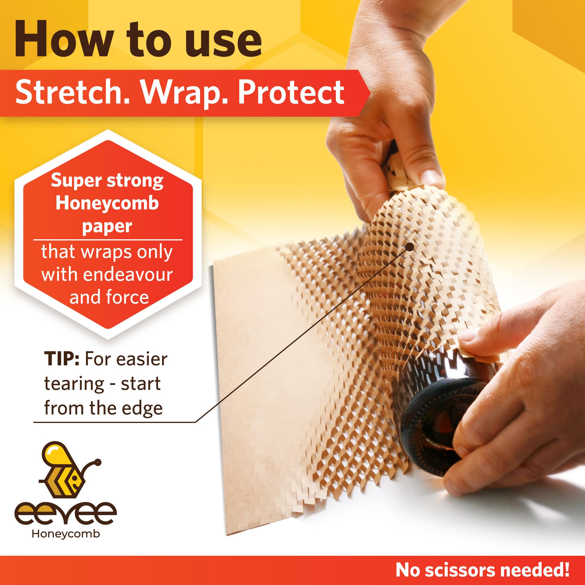 Honeycomb Packing Paper Sheets for Moving 12” x 12” Wrapping Paper Packing Sheets Honeycomb Bubble and Foam Wrap for Shipping Eco Friendly Packing Supplies for Moving 50 Pack