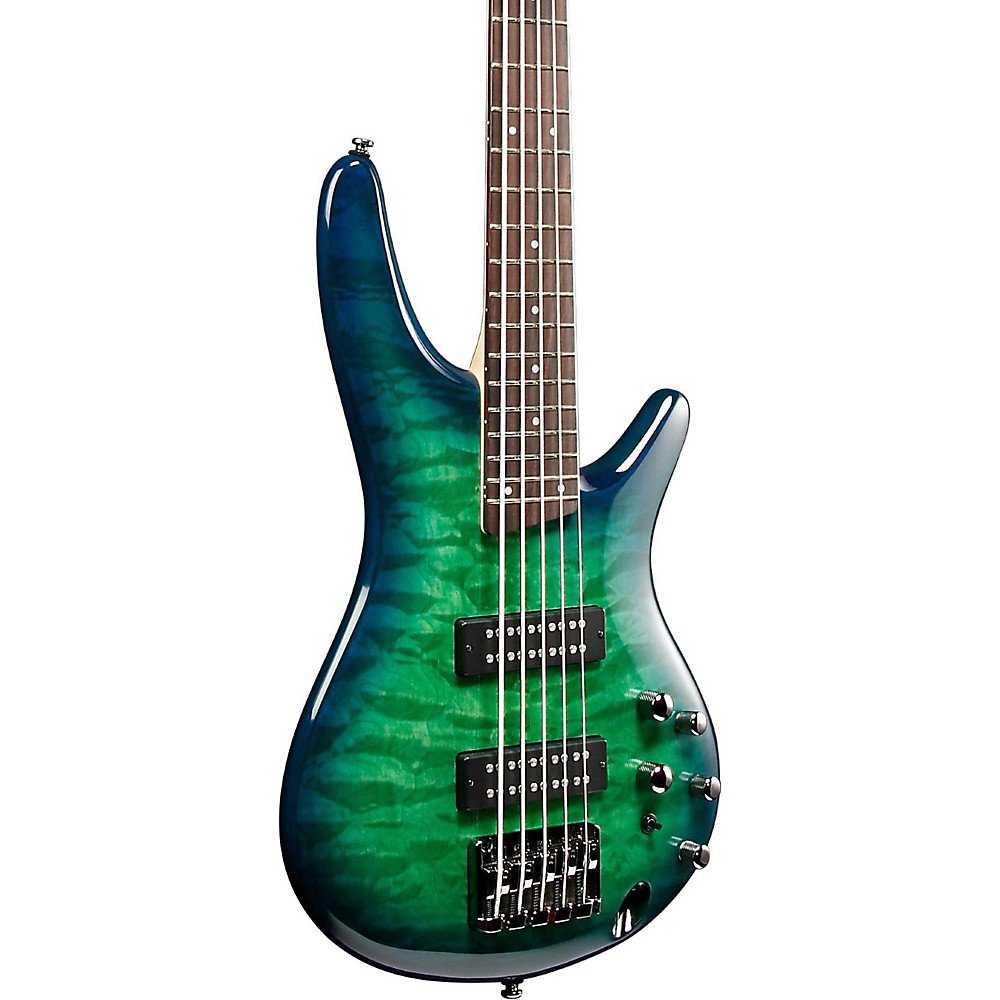 Ibanez SR405EQM Quilted Maple 5-String Electric Bass Guitar Level 2 Surreal Blue Burst Gloss 190839160010