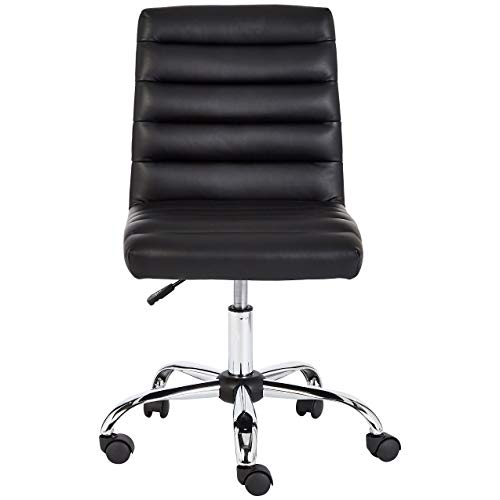 JC Home Ripple Mid Back Office Chair, black