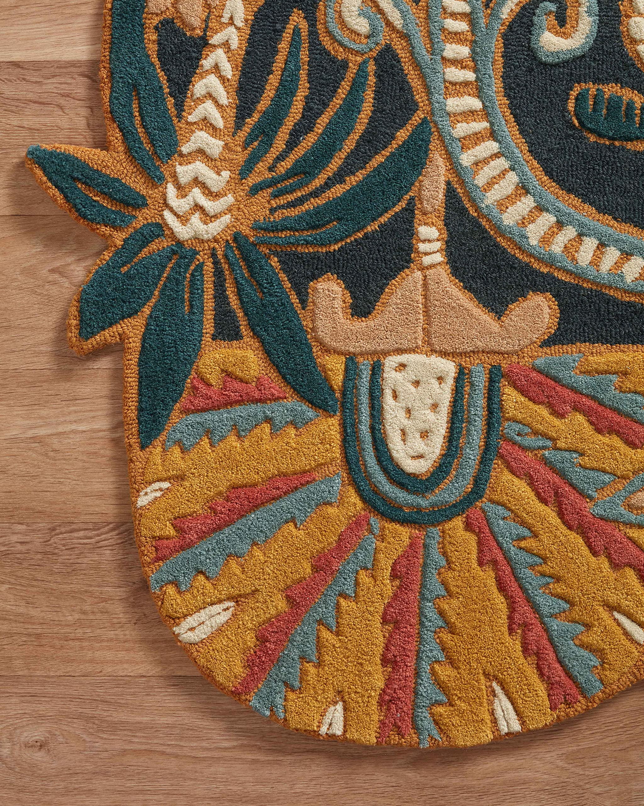 Justina Blakeney x Loloi Optimism Collection OPT-03 Denim / Sunset 7'-9" x 9'-9" Area Rug