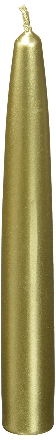 Zest Candle Gold 6 Inch Metallic Taper Candles, 6", 12 Count